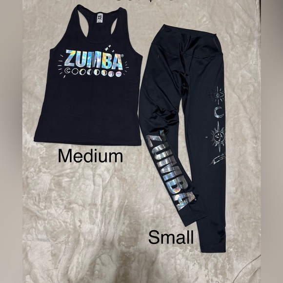 Zumba Fitness | Other | Zumba Fitness Black Tank And Leggings Set ...